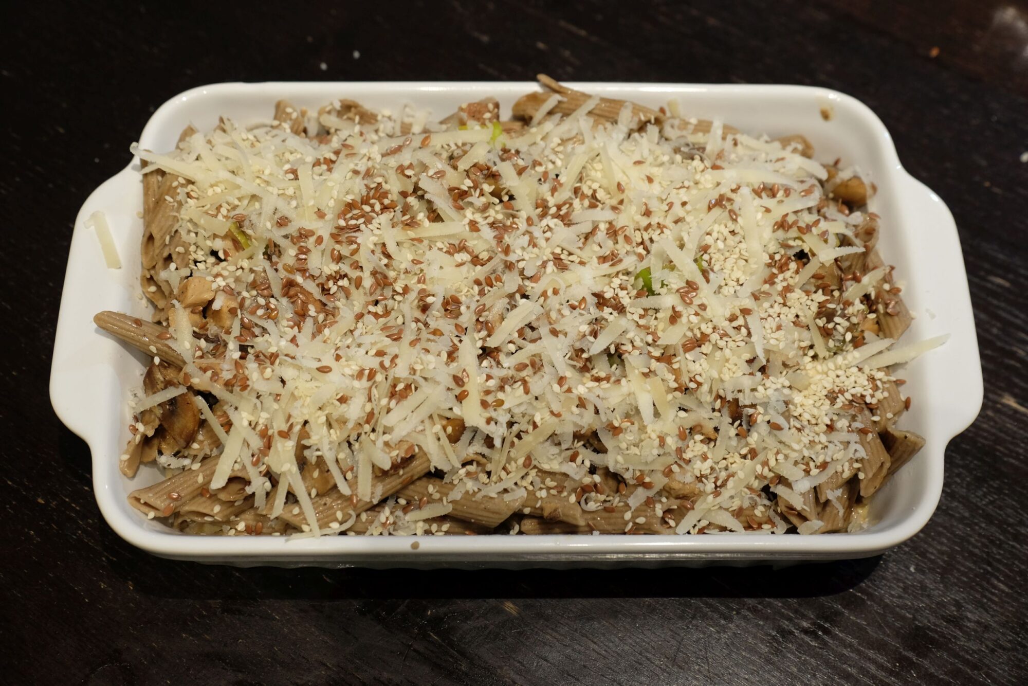 Millet-mushroom pasta with leek and champignons - Viva La Gaia